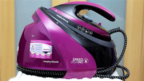 ОБЗОР УТЮГА С ПАРОГЕНЕРАТОРОМ Morphy Richards S Pro Purple 332102 - YouTube