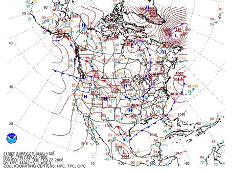 Surface Analysis Map Map Symbols Weather Websites Weather Chart