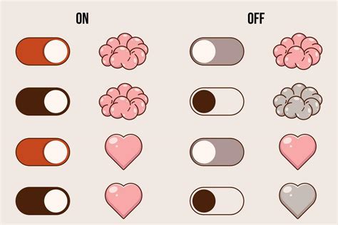 On And Off Toggle Switch Buttons 36515874 Vector Art At Vecteezy