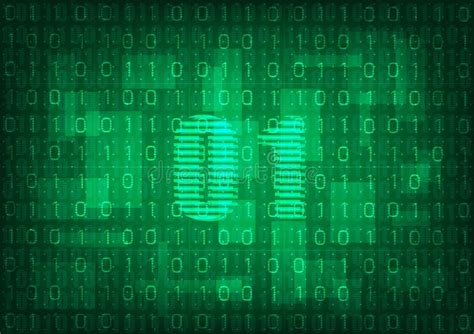 Binary Code On Dots And Grid Stock Illustration Illustration Of Connection System 376371154