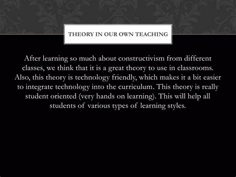 Constructivism Theory Pptx