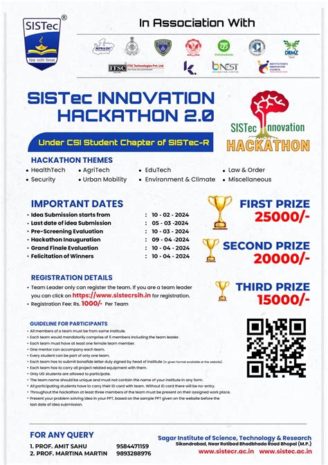 Sagar Institute Of Science Technology And Engineering Sistec E On Linkedin Hackathon