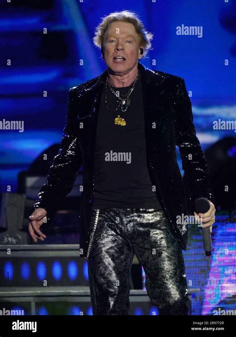 Axl Rose Of Guns N Roses Performing On The Pyramid Stage At The