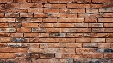 Tampilan Detail Permukaan Dinding Bata Coklat Bertekstur Batu Hitam