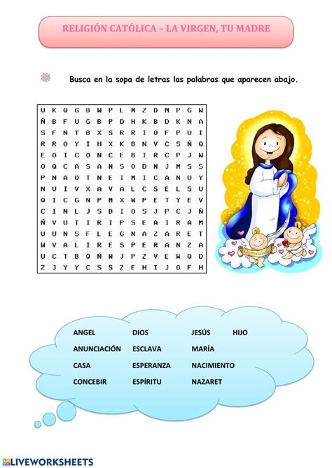 Actividades Sobre La Virgen Maria