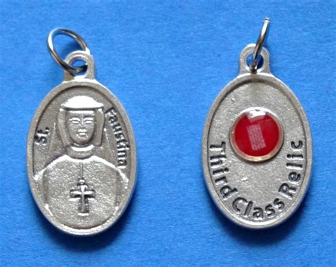 St Faustina Third Class Relic Medal M 208