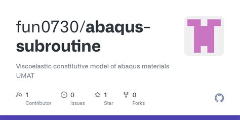 Github Fun0730abaqus Subroutine Viscoelastic Constitutive Model Of