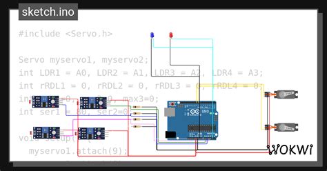 Solar Tracker Wokwi ESP STM Arduino Simulator