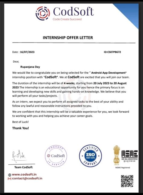 Rupanjana Dey On Linkedin Codsoft ️codsoft