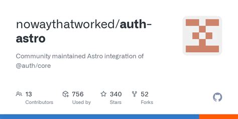 Github Nowaythatworkedauth Astro Community Maintained Astro