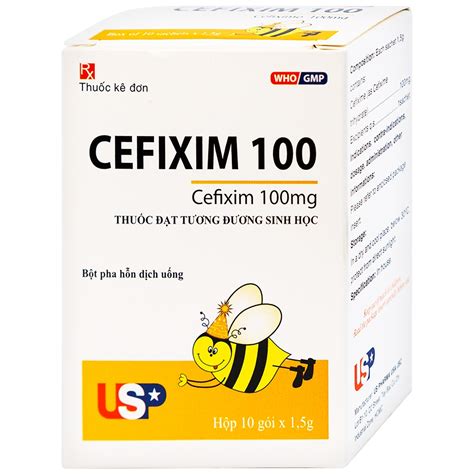 Cefixim 100 Con Ong Usp 10 Gói X 1 5g Quầy 119 Cty Dược Phẩm Hậu