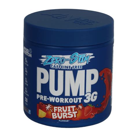 Zero Stim Pump Pre Workout 3g 10 Reps Supplement Store