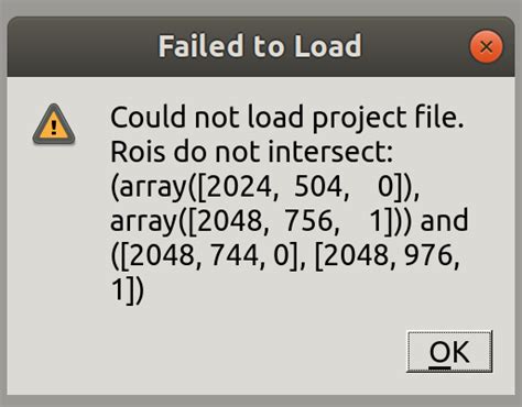 rois do not intersect failed to load project file what does it mean · issue 1880 · ilastik