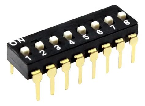 10 Pcs 8 Bit Black Dip Switch Km08 Stable 8 Bit Dip Switch Parcelamento Sem Juros