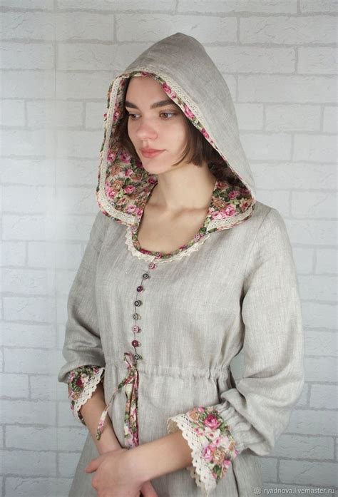 Платье из льна СТЕПНАЯ ПОЛЫНЬ с цветами купить или заказать в интернет магазине на Ярмарке