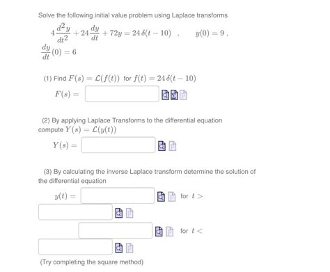 Solved Solve The Following Initial Value Problem Using