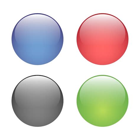 Premium Vector Glossy Buttons Vector Collection Shiny Buttons Illustration
