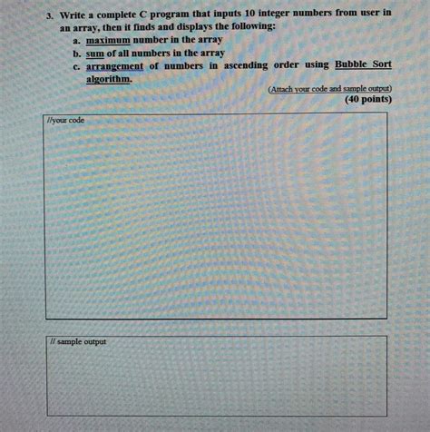 Solved Write A Complete C Program That Inputs Integer Chegg