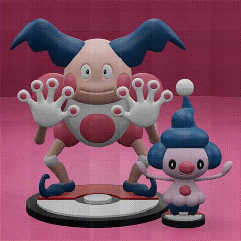 Archivo Stl Pokemon Nº 122 439 Mr Mime Mime Jr 🐉 ・plan De
