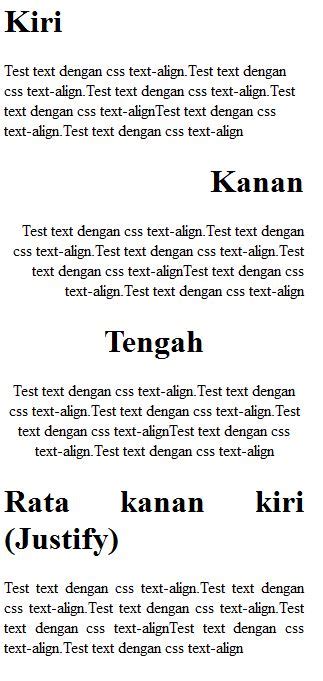 Cara Menggunakan Fungsi Text Align Pada CSS Kursus Web Design Private Online 1 On 1 DUMET