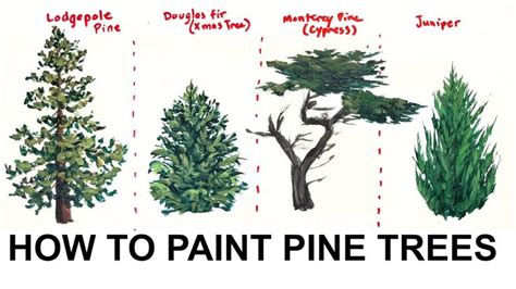 HOW TO PAINT PINE TREES Acrylic Painting Tutorial Acrylic Painting Tutorials Acrylic
