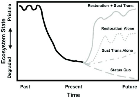 2 Ecosystem State Over Time Relative To Different Interventions