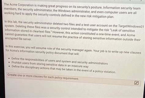 Solved The Acme Corporation Is Making Great Progress On Its