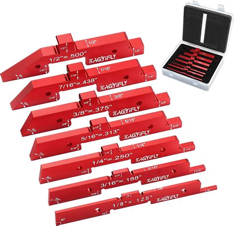 7pcs Aluminum Router Table Setup Bars Precision Setup Blocks Height Gauge Set For Router Table 7pcs Aluminum Router Table Setup Bars Precision Setup Blocks Height Gauge Set For Router Table