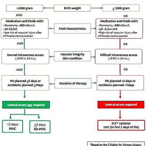 Vascular Access Device Decisional Algorithm Ecc Epicutaneo Caval