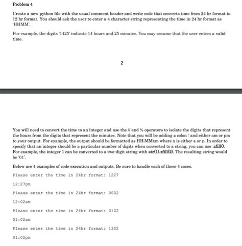 Solved Problem 4 Create A New Python File With The Usual