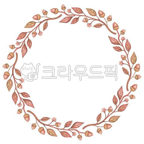 가을 도토리 테두리 나뭇잎 단풍 사진 이미지 일러스트 캘리그라피 songE작가