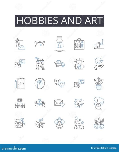Hobbies And Art Line Icons Collection Sculpting Forming Modeling Carving Engraving