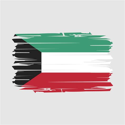 Kuwait Flag Brush Vector 20396690 Vector Art At Vecteezy