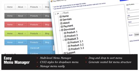 Easy Menu Manager Codemarket