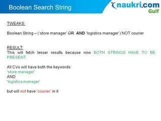 Boolean Usage In Resdex PPT