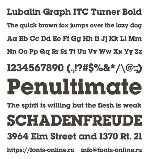 Lubalin Graph ITC Turner Bold font