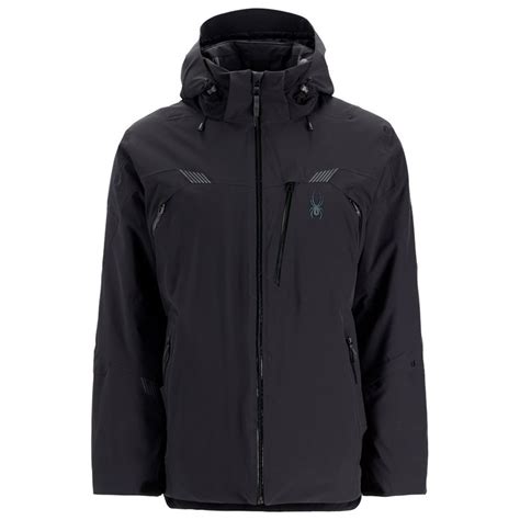 Spyder Ski Jacket Leader Black Winter 2023 Glisshop