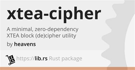xtea cipher — rust 加密库 lib rs