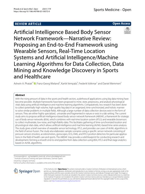 Artificial Intelligence Based Body Sensor Network Framework Pdf Big Data Data