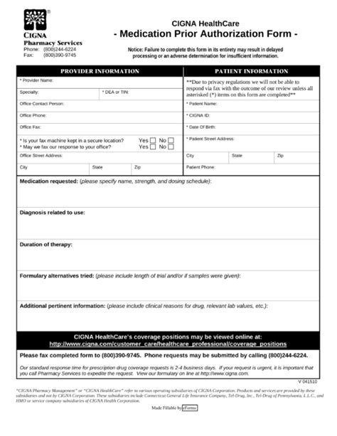 Cigna Form For Health Care Plan