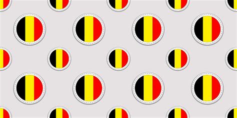 벨기에 배경입니다 벨기에 국기 완벽 한 패턴입니다 벡터 아이콘 라운드 기하학적 기호입니다 스포츠 페이지 애호가 플래그 여행 학교 디자인 요소에 대 한 반복된 텍스처 애국