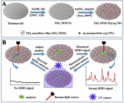 Scheme Of The Fabrication Process Of Tio2 Nfsf Ti Ag Nps Substrate A