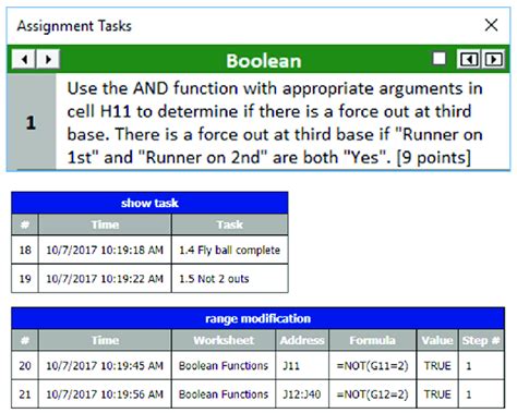 Assignment Task Guide And Data Log Examples Download Scientific