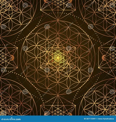 Pattern Of Sacred Geometry Symbol Vector Illustration Stock Vector