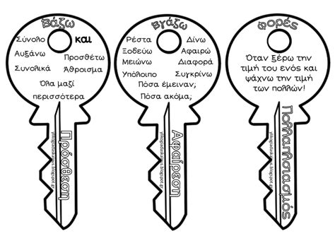 ΚΛΕΙΔΙΑ ΠΡΑΞΕΩΝ ασπρόμαυρα  Artofit