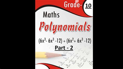 Relation Between Zeros And Coefficient Polynomials Part Class NCERT YouTube