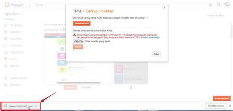 Cara Menyimpan Atau Backup Kode Template Blog Digital Poin