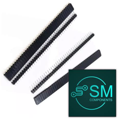 8pcs 4pr 40 Pin Socket 4 Arduino Single Row Header Male And Female 2 5 Sm Components