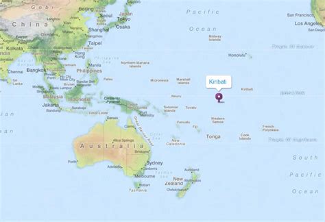 Kiribati Map Kiribati