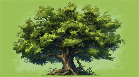 Premium Ai Image Illustration Of Green Tree Generative Ai